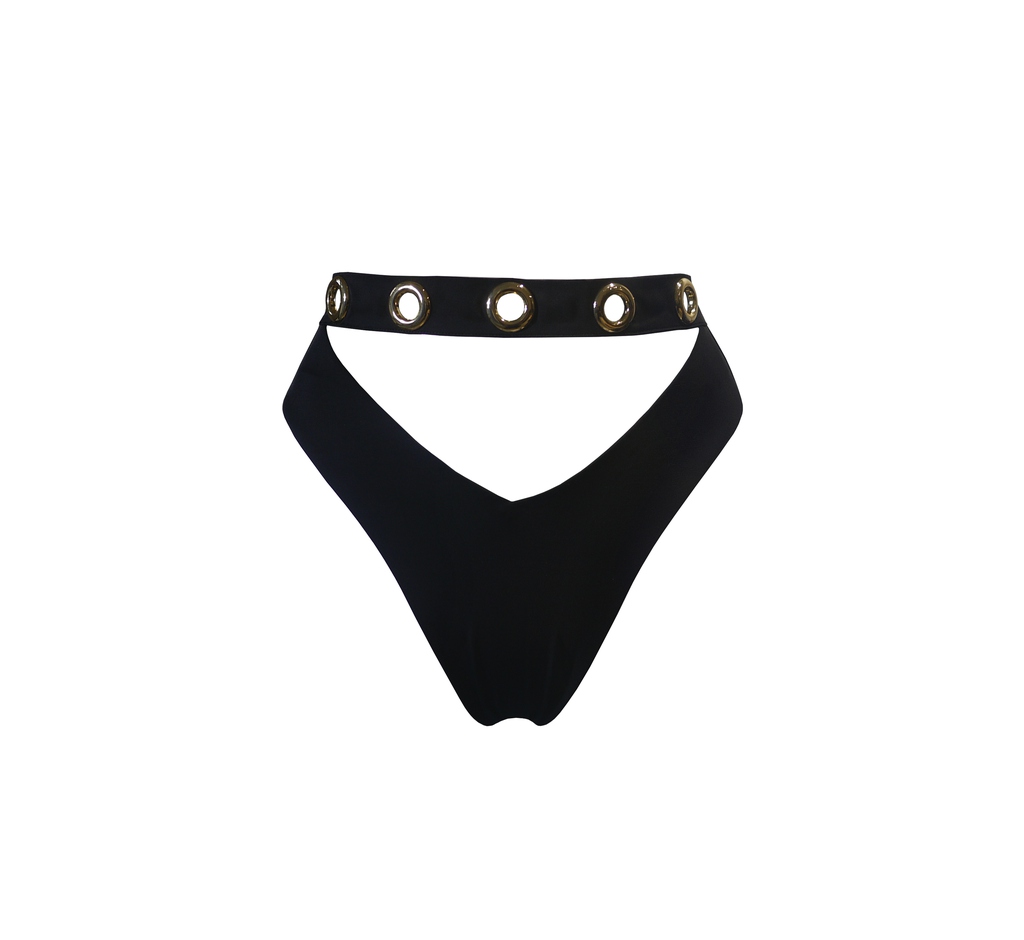 Black bikini eyelet bottom - Hamade - Hamade