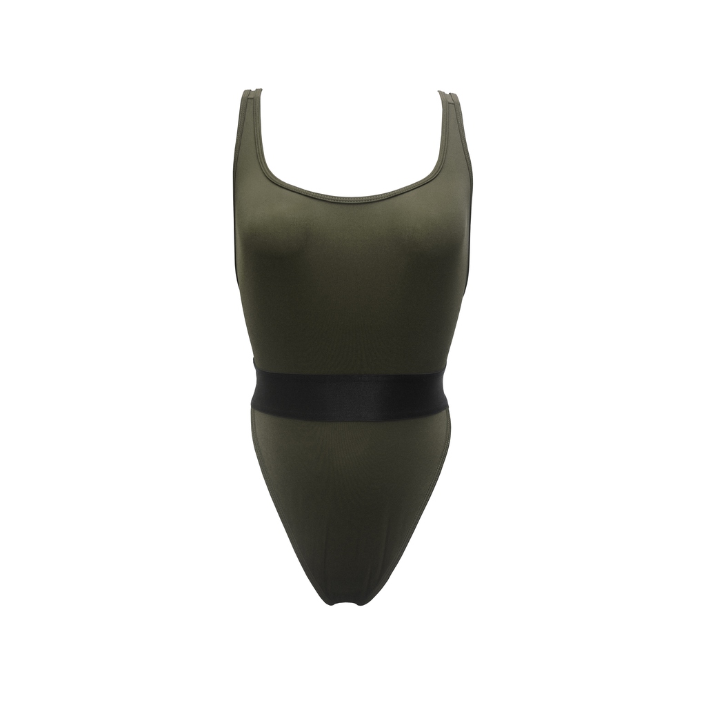 Army green high cut bodysuit - Hamade - Hamade - Hamade