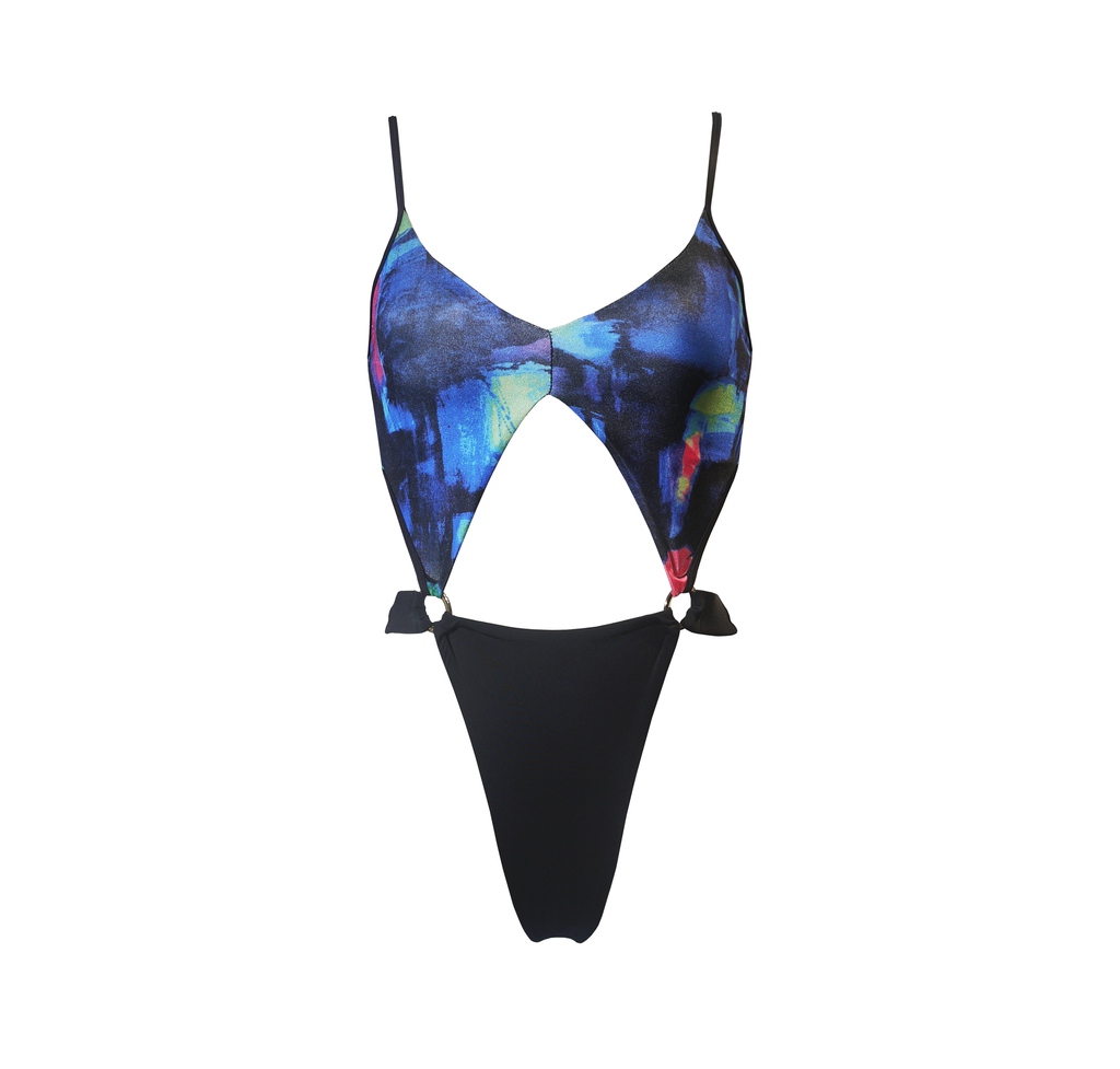 Painting print high cut bodysuit - Hamade - Hamade - Hamade - - Hamade