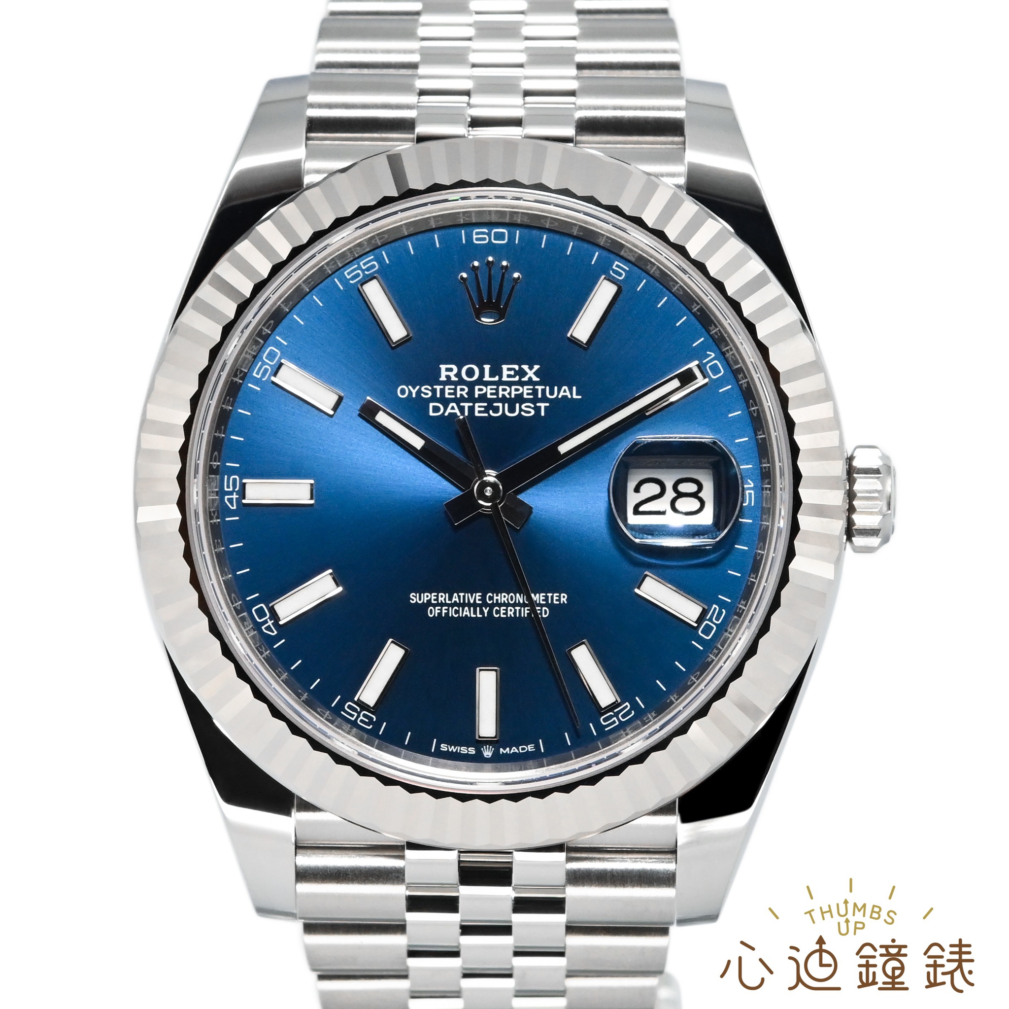 (Brand New)Rolex Datejust 41mm 126334 Blue Index Dial Jub - thumbsupwatch