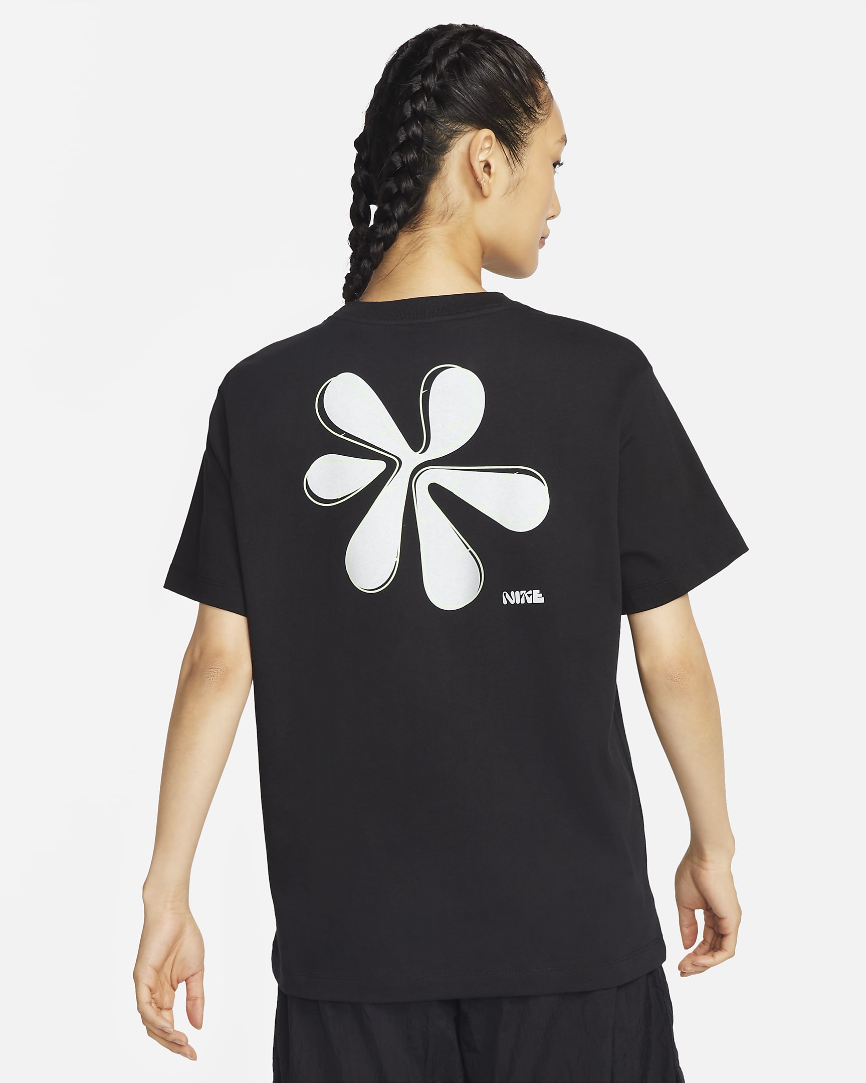 Nike Fiber Logo 2 Flower Tee (BLACK) - 7749hk