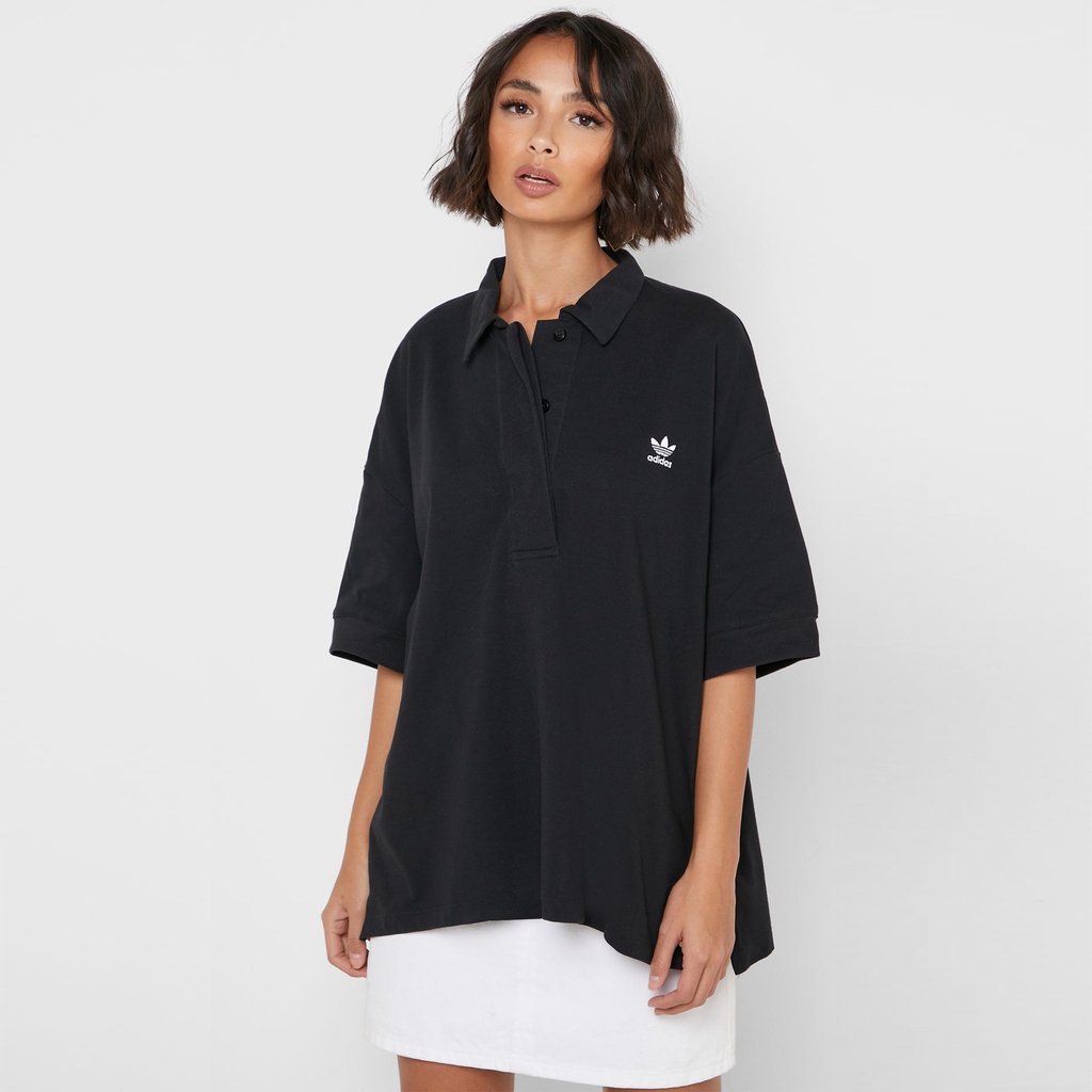 Adidas Originals Logo Oversized Polo (BLACK) - 7749hk