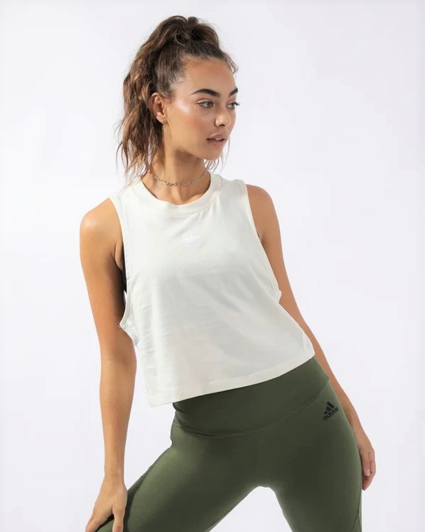 Adidas Adicolor Classics Cropped Tank (CREAM) - 7749hk