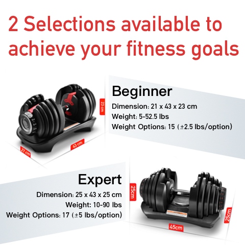 16kg/24kg/40kg可調節式啞鈴 - AXWellness