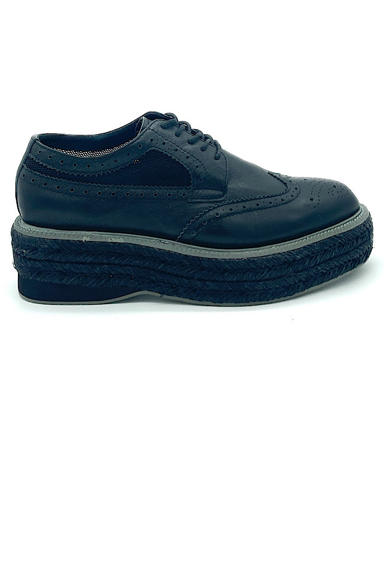 EDEN LADIES LEATHER LACE UP CB28202 BLACK - eden shoes