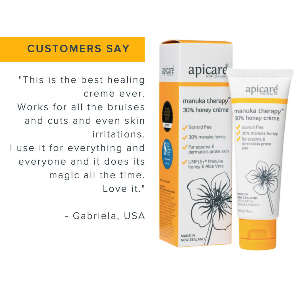 Apicare Manuka Therapy 30% Honey Cream 麥蘆卡蜂蜜濕疹膏 50g - 紐西蘭代購‧ NZ Health ...