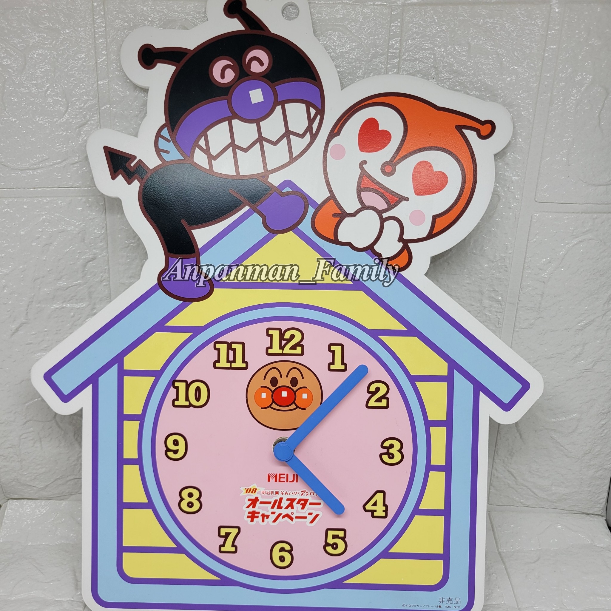 絕版細菌小子紅精靈時鐘Clock｜BAIKINMAN細菌人 - 香港麵包超人家族-Anpanman Family