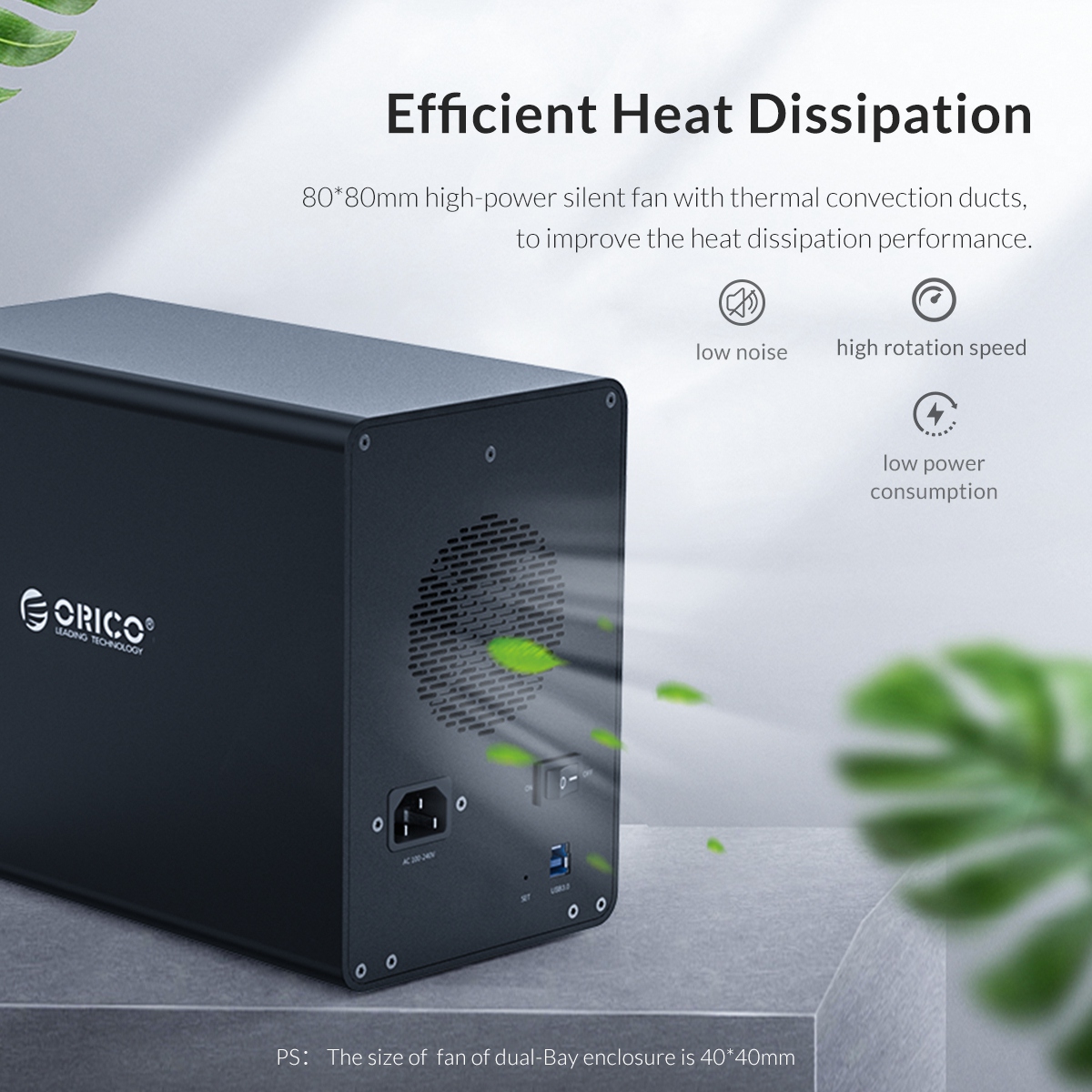 ORICO Enterprise Series Aluminum 2 bay External Hard Drive E - ORICO-HK