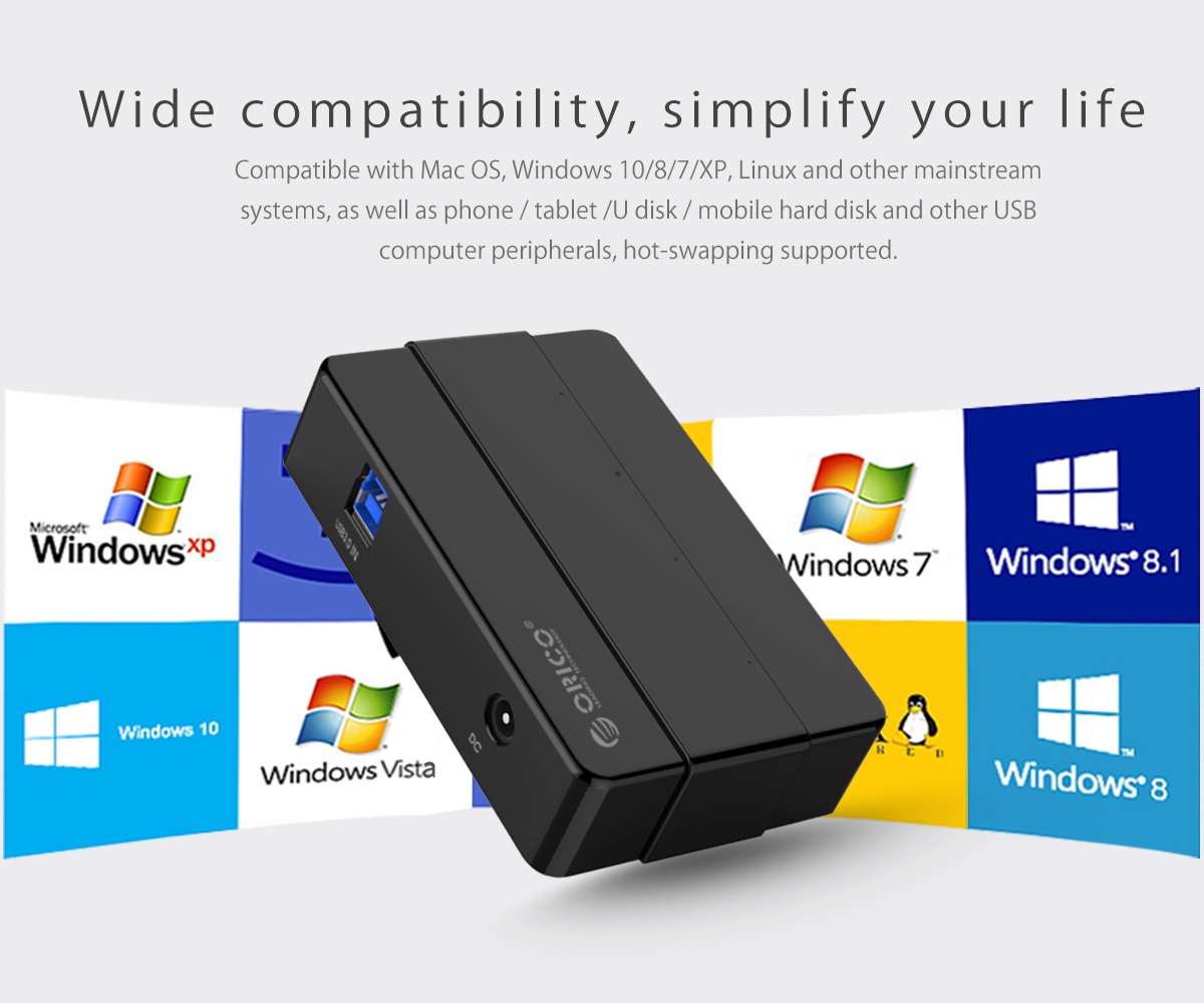 ORICO 4 Port USB3.0 HUB with Power Supply [H4928-U3] - ORICO-HK