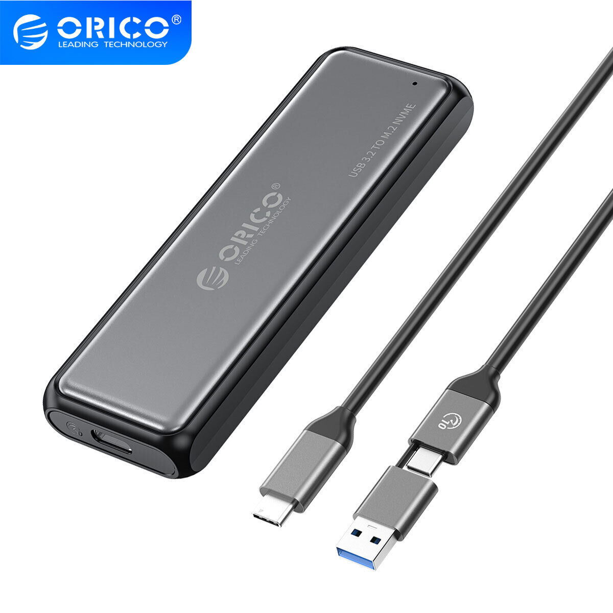 ORICO Aluminum USB3.1 Gen2 Mini Clip-open M.2 M-Key NVME SSD - ORICO-HK