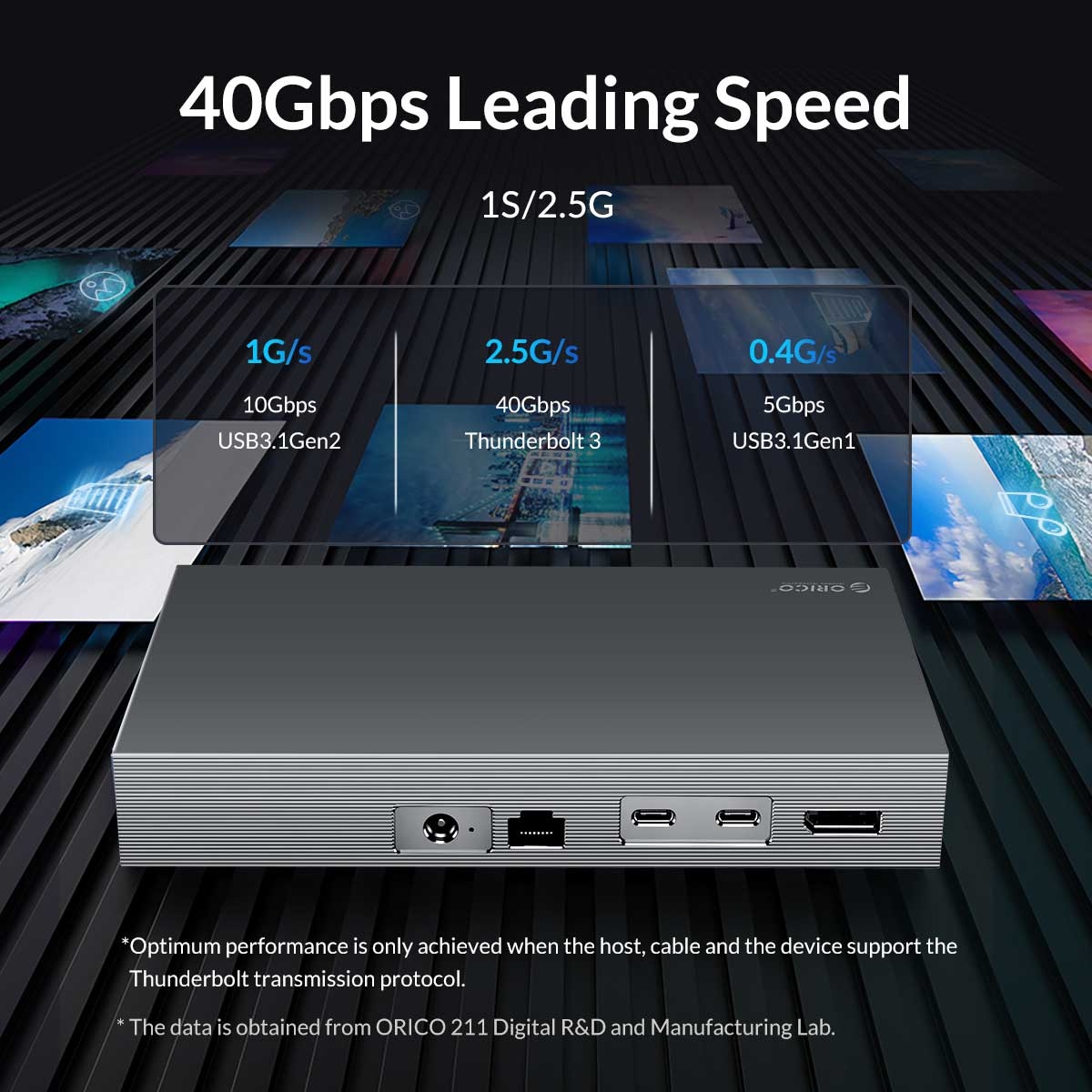 ORICO Thunderbolt 3 Aluminum Alloy Docking Station [TB3-S1] - - ORICO-HK