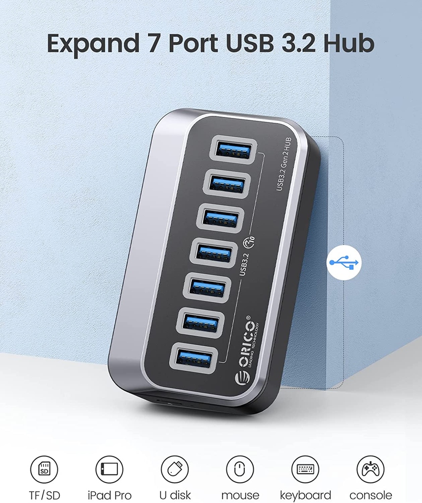 ORICO Aluminum 4 Port SuperSpeed USB3.0 HUB [M3H4] - ORICO-HK - ORICO-HK