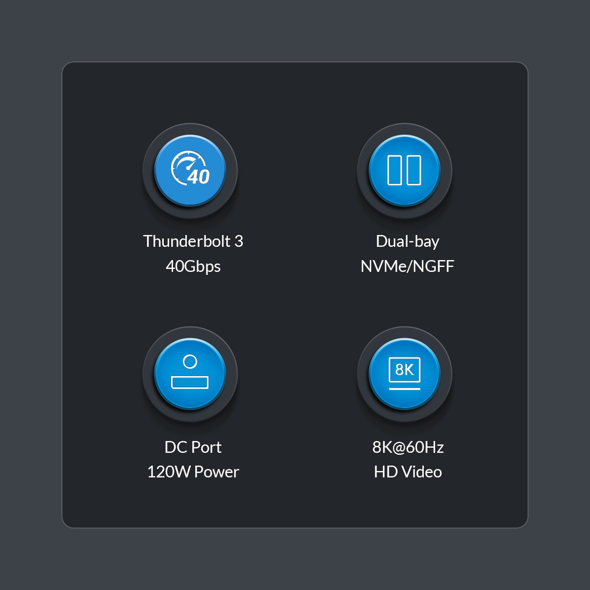 ORICO Thunderbolt 3 Aluminum Alloy Docking Station [TB3-S1] - - ORICO-HK