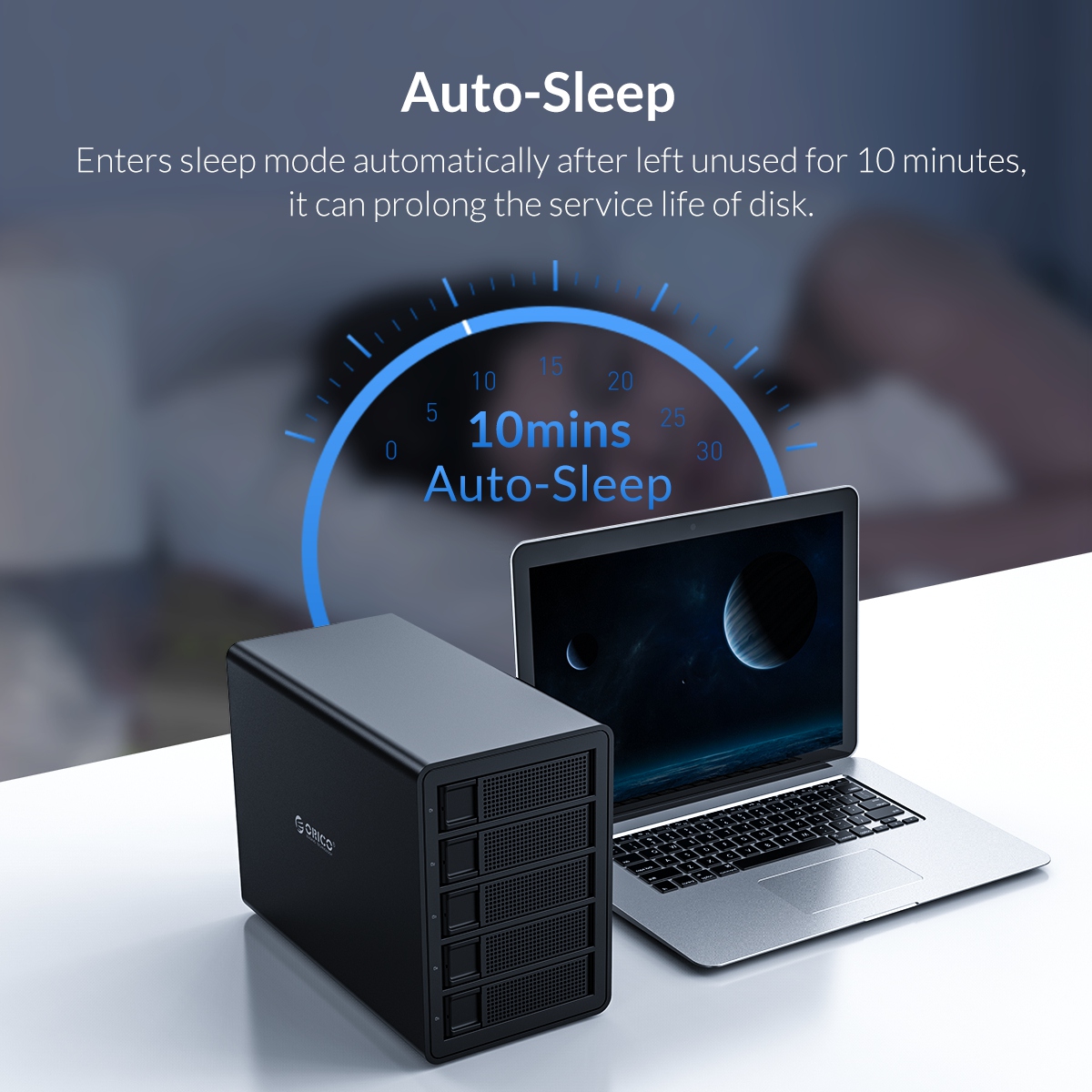 ORICO Aluminum 4 bay 3.5 inch SATA Hard Drive Enclosure (Sup - ORICO-HK