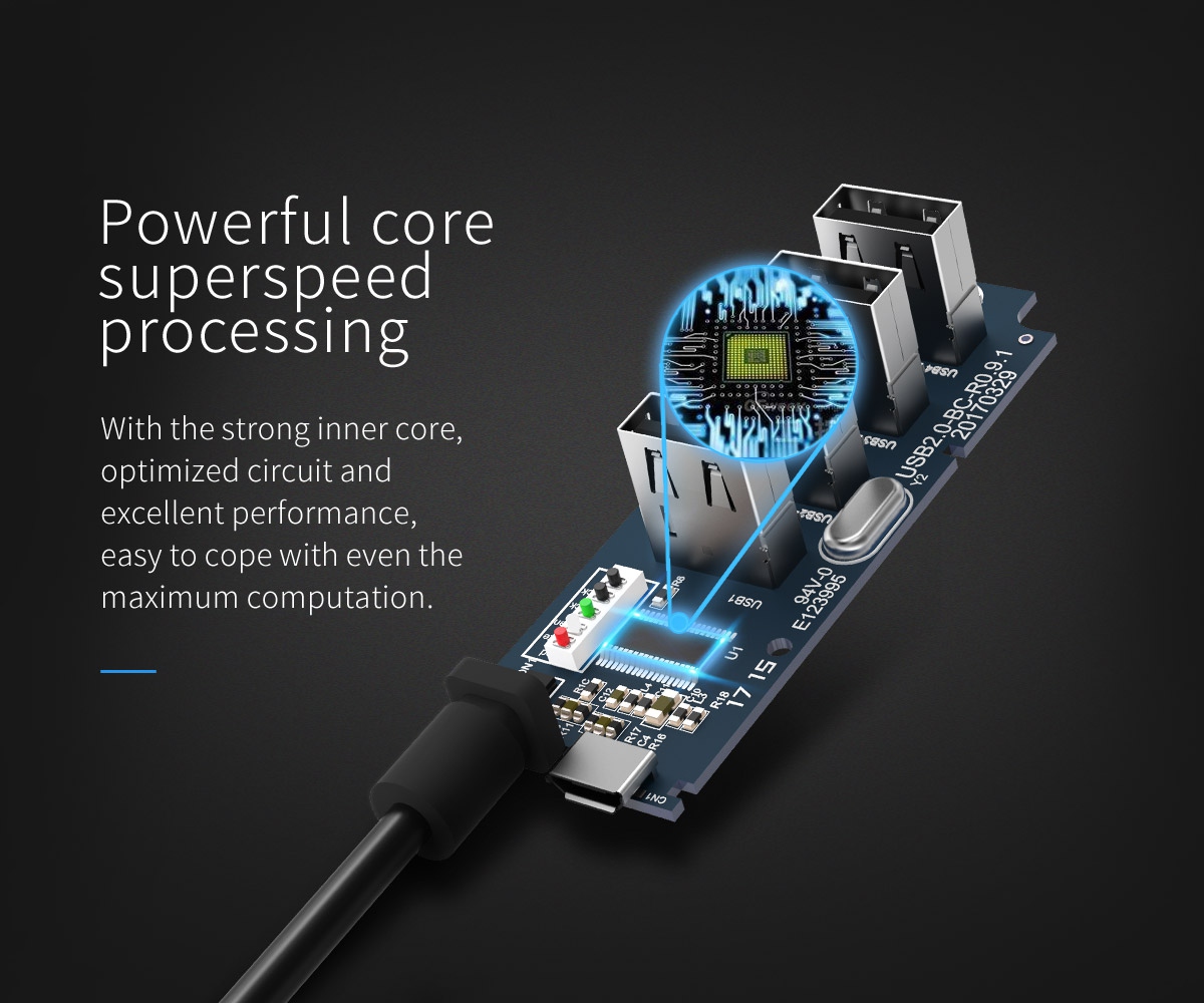 ORICO 4 Port USB3.0 HUB with Micro B Power Port [W5P-U3] - ORICO-HK