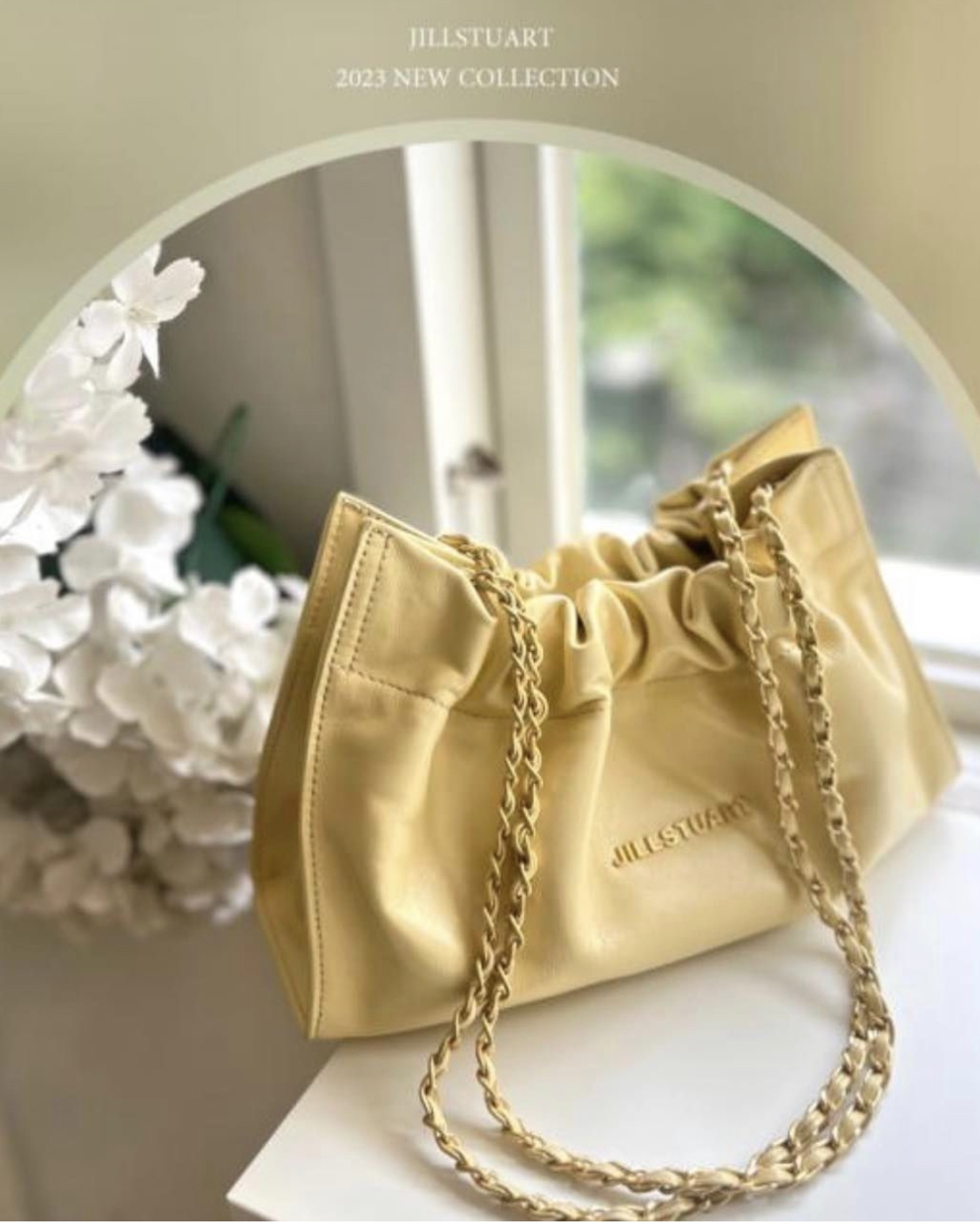 Jill Stuart Draw String Cowhide Chain Shoulder Bag - Eonni in Seoul 韓國代購