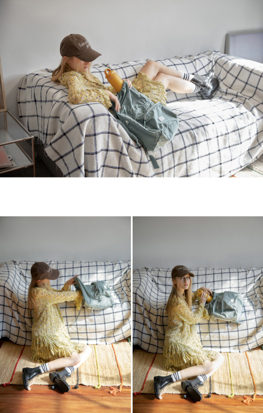 【Fennec】DRAWSTRING BACKPACK - MINT - SEOUL U SOMETHINGS