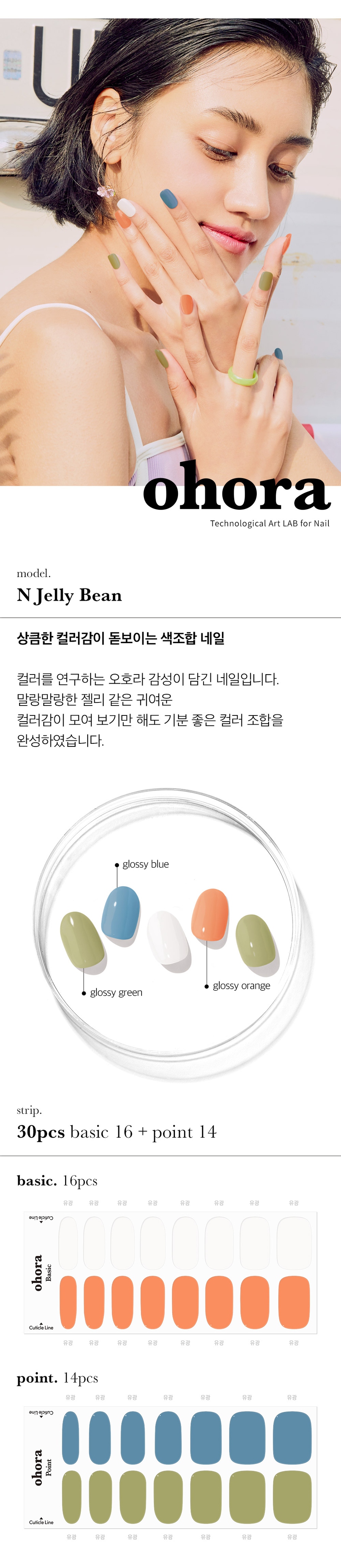 【Ohora】N Jelly Bean nails 指甲貼 - SEOUL U SOMETHINGS