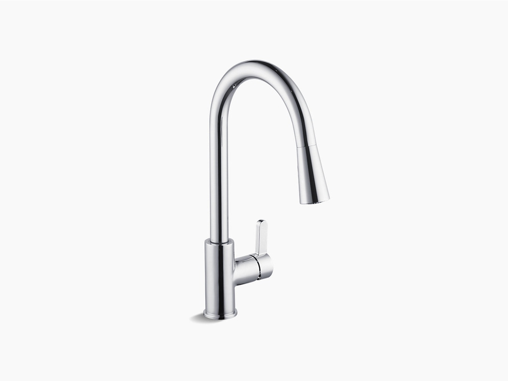 Kohler K-25981K-4-CP Atom 下抽拉立式廚房龍頭 (拋光鍍鉻色) - DDSHOP LIMITED