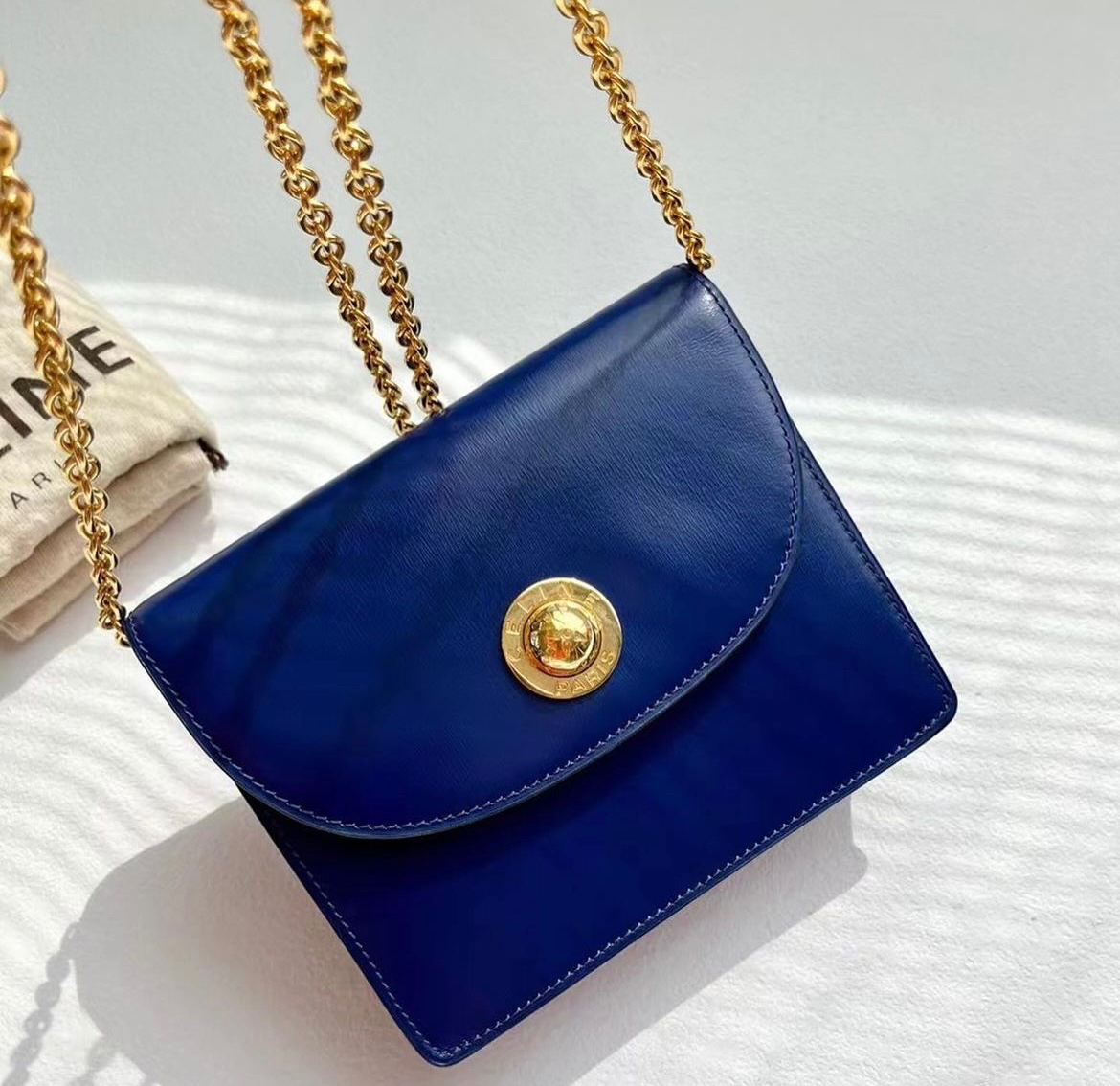 Celine vintage royal blue starball handbag - sinying051911823