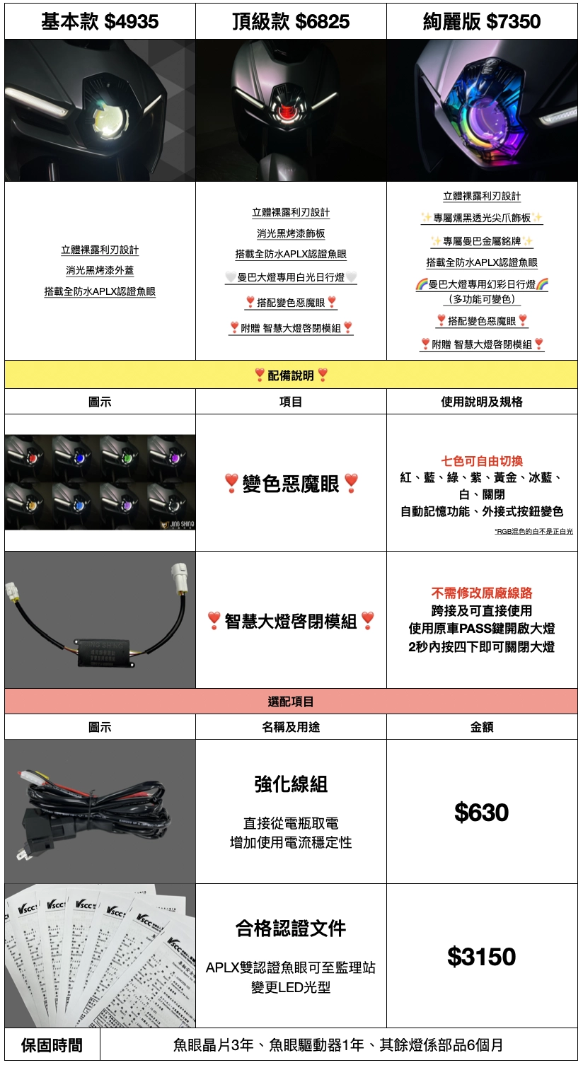 MMBCU APLX 立體式大燈總成 - JingShingDY