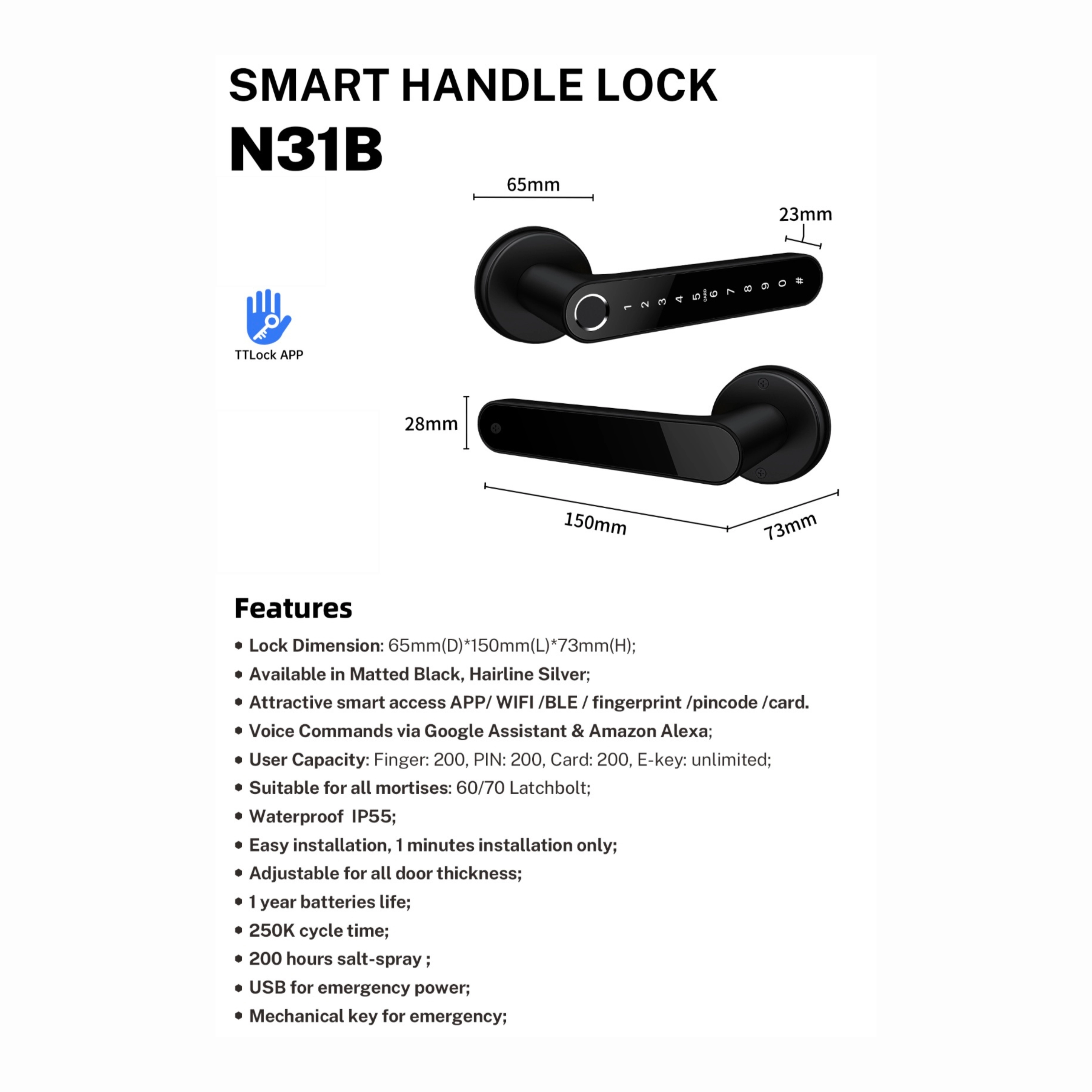 LiLiWise N31B 電子牛角鎖【通用圓珠鎖】【牛角橫柄適用】【IP55 防潮防塵】 - 高寶鎖業 GoBo Loc - 高寶鎖業 ...